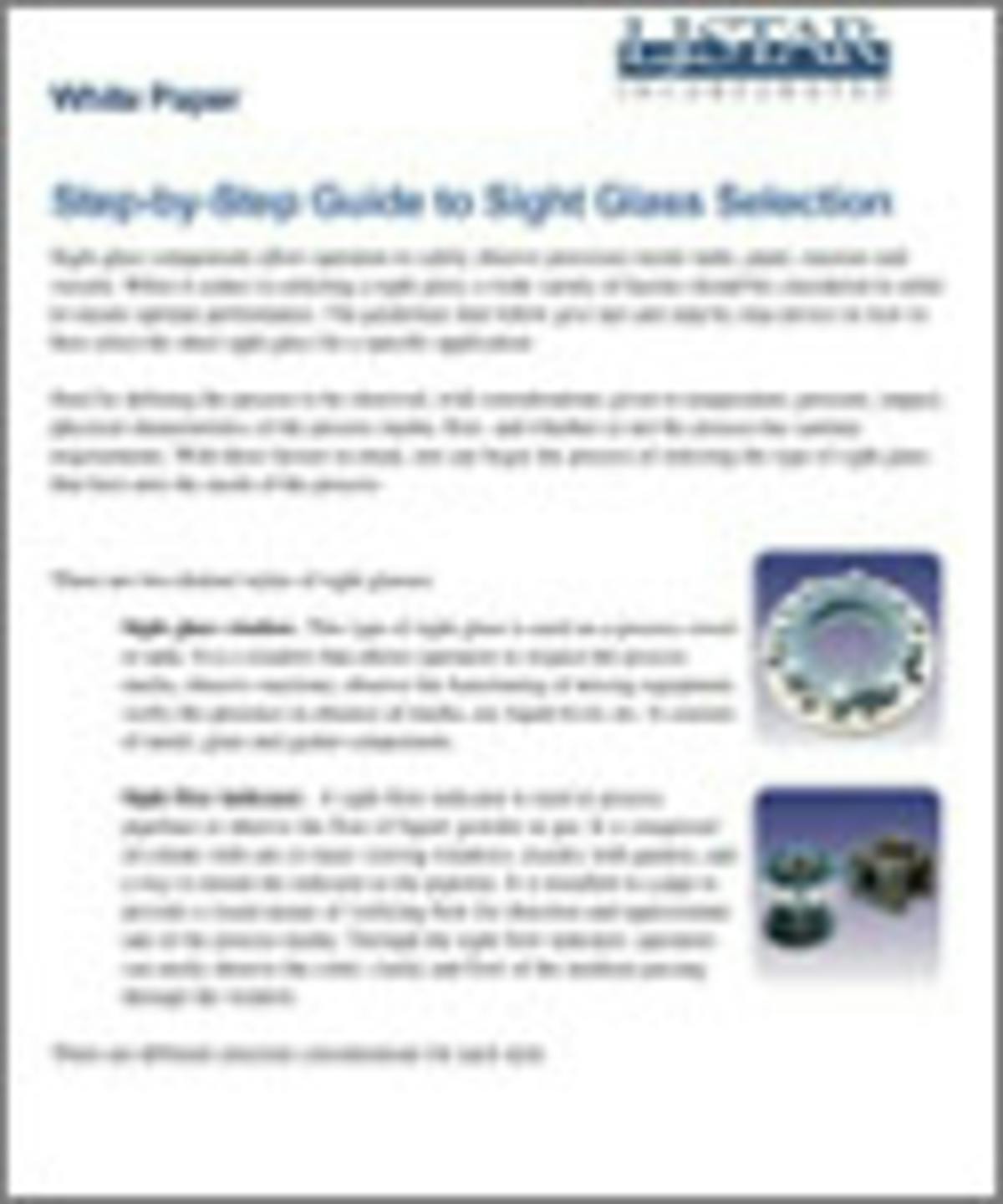 Step-by-Step Guide to Sight Glass Selection | P.I. Process Instrumentation