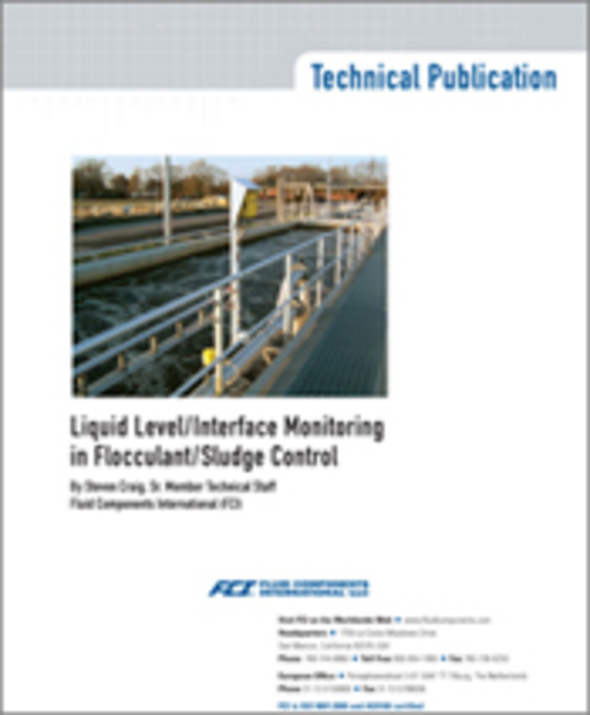 Liquid Level/Interface Monitoring in Flocculant/Sludge Control | P.I ...